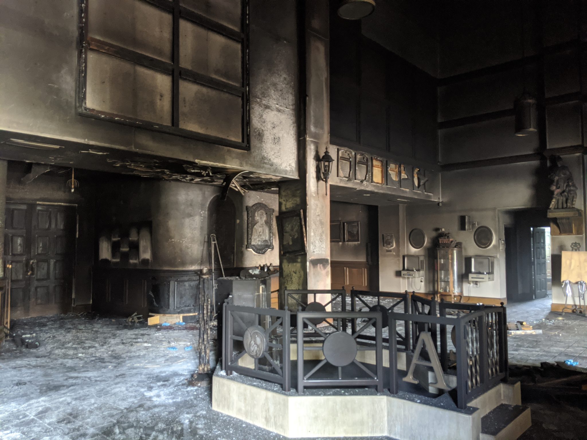 Restoration of Order at Queen of Peace after Fire Bombing