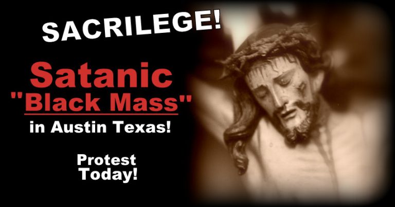 Protest against "Black Mass" in Austin, Texas!
